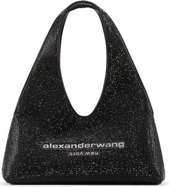 Alexander Wang Sac mini Hobo &agrave; strass