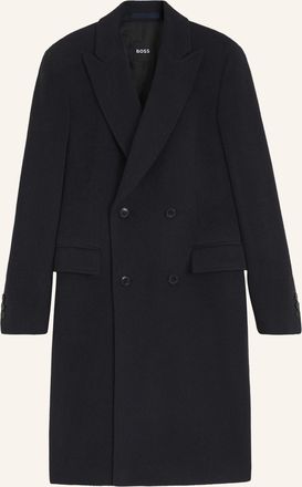 HUGO BOSS Mantel H-Hyde-Db-Peak-264 Slim Fit blau