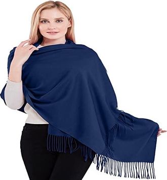 CJ Apparel Bleu Marine Épaisse Solide Couleur Unie Conception Népalaise Châle écharpe étole Wrap Châles Pashminas Nouvelle
