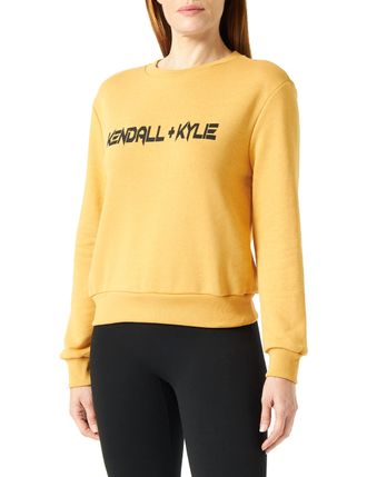 Kendall + Kylie Damen K&k W Goth Logo Classic College Kkw3711617 Sweatshirt, Honeycomb, L