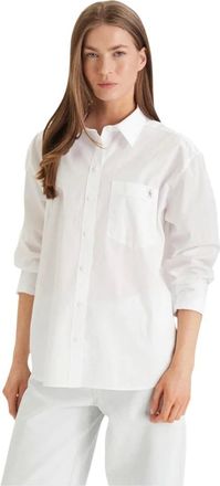 Calvin Klein Jeans Femme, Blouses et Chemises, Blanc, Taille: 38 FR Chemises