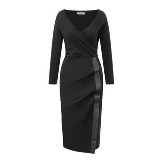 La Petite Robe Di Chiara Boni Femme, Robes, Noir, Taille: 46 FR Nastina Midi Dress