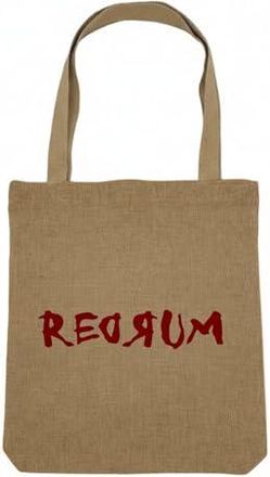 Fabulous Sac Shopping Tote Bag Aspect Lin - Redrum Halloween Peur Murder Film Horreur - Sac de Courses Toile Epaisse 360g Beige Naturel Cabas Port&eacute; Epaule Soli
