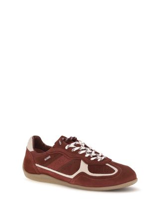 Alohas Suede Leather Sneakers - Burgundy