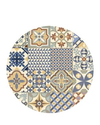 Vilber Toledo Vinyl-Teppich, rund, Farbe 01, Durchmesser 78 cm