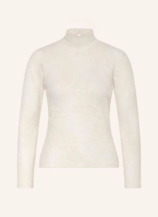 Ganni Jacquard-Pullover Mit Alpaka weiss