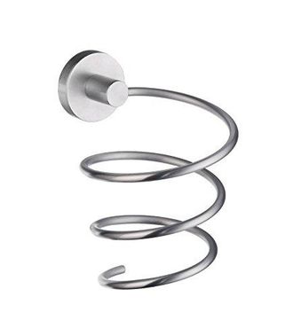 Smedbo Home Hairdryer Holder, Brass, Silver, 13.9 x 12 x 15.5 cm