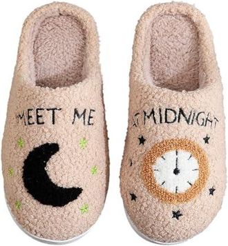 Generic Pantoufles pour homme et femme - En mousse &agrave; m&eacute;moire de forme - Doubl&eacute;es en peluche - Doubl&eacute;es - En coton - L&eacute;g&egrave;res et chaudes, kaki, 35 EU