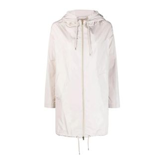 Herno Techno Taffeta Parka Mantel - - Coats - Damen - Wei&szlig; - L