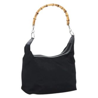 Gucci Sac &agrave; main Vintage en Nylon Pre-owned - Femme - Pre-owned - Noir - Taille: ONE Size