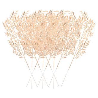 Cabilock 10pcs K&uuml;nstliche Goldene Bl&auml;tter St&auml;ngel Mit Realistischen Bl&auml;ttern Herbstliche Dekorationen Home Halloween SchmuckGoldene Bl&auml;tter St&auml;ngel