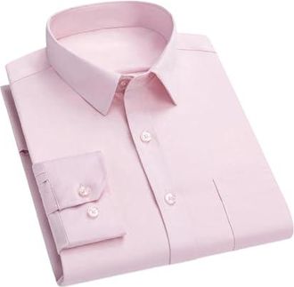 Generic Chemise formelle &agrave; manches longues pour homme - Chemisier classique fin extensible doux, 5506, 3XL