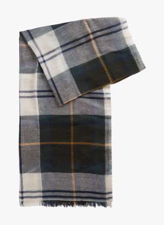 Barbour Echarpe tartan Welton en coton et lin