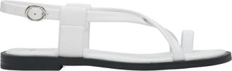 Estro & Luminara Femme, Chaussures, Blanc, Taille: 41 EU Sandales Plates &agrave; Bride dOrteil