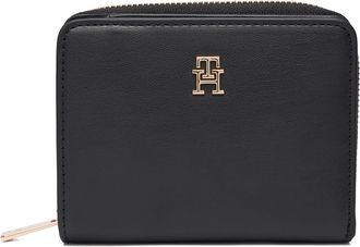 Tommy Hilfiger Geldbörse Tommy Hilfiger Th Icon Med Za Flap AW0AW17742 Schwarz