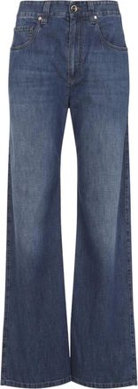 Brunello Cucinelli five-pocket wide-leg jeans - Blau