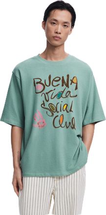 Desigual Herren 25SMTK19 T-Shirt, Blue, XL