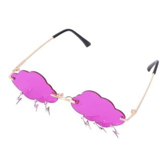 Yardwe Lunettes de Soleil sans Monture Motif Nuage et &Eacute;clair Protection Oculaire Renforc&eacute;e Adapt&eacute;es aux Sorties en Int&eacute;rieur et Activit&eacute;s Nocturnes
