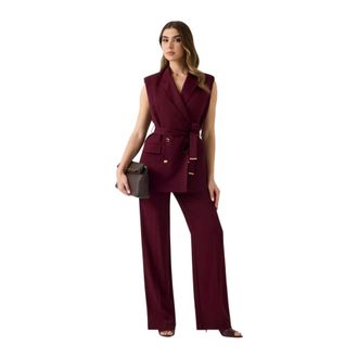 Marciano Femme, Pantalons, Rouge, Taille: 42 FR Abby Pantalon Droit