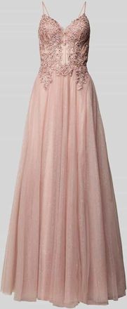 Luxuar Fashion Abendkleid mit Spitzenbesatz