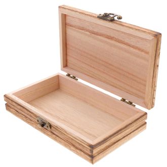SOLUSTRE Holz Aufbewahrungsbox mit Deckel f&uuml;r Schmuck und Bastelarbeiten Kleine Holzkiste zur Schmuckaufbewahrung Holzschatulle f&uuml;r Ringe und Erinnerungsst&uuml;cke