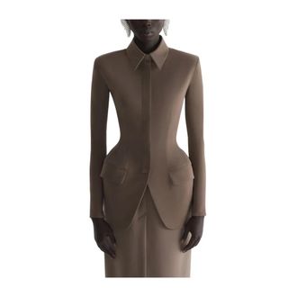 MUGLER Damen, Jacken, Braun, 2XSGr&ouml;&szlig;e