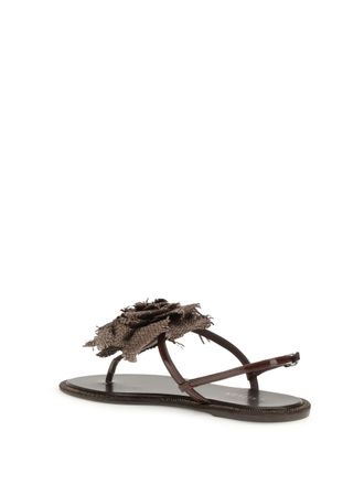 Le Silla Womens Sandals Rose Dark Brown Calf Leather