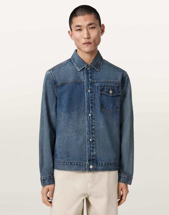 AllSaints Roth - Veste en jean - Indigo fonc&eacute;-Bleu