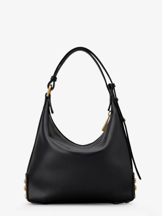 Tod's Womens Shoulder Bag Mini Leather Metal Dots Black