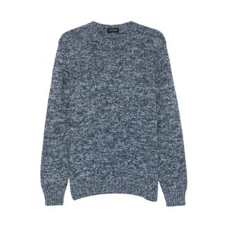 Tagliatore Rundhals-Strickpullover - - Knitwear - Herren - Blau - L