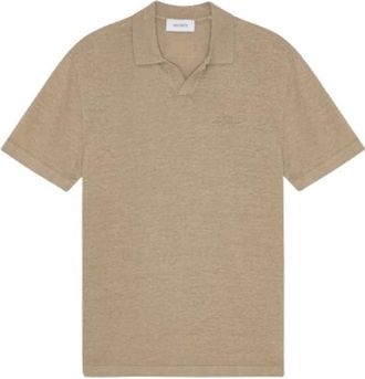 Les Deux Homme, Tops, Beige, Taille: L Emmanuel Knit Polo