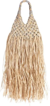 Hibourama Bags Femme, Sacs, Beige, Taille: ONE Size Vannifique Rafia Frange