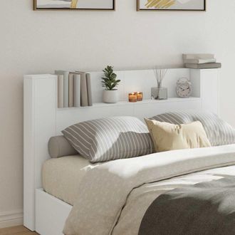 vidaXL vidaXL T&ecirc;te de lit Blanc 160 x 16,5 x 103,5 cm Bois ding&eacute;nierie