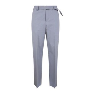 Lardini G&uuml;rtel-Hose aus Baumwolltwill - - Trousers - Herren - Grau - S