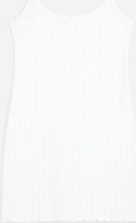 Arket Slipkleid Im Pointelle-Strick -Wei&szlig;