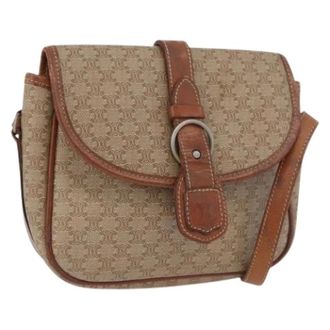 Celine Sac bandouli&egrave;re en toile Pre-owned - Femme - Pre-owned - Beige - Taille: ONE Size