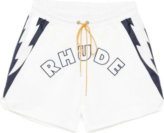 Rhude Homme, Shorts, Blanc, Taille: L Logo Lightning Shorts