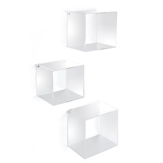 tomasucci Set de 3 cubes Angel-Q, transparent