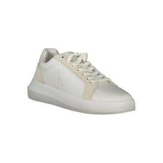Calvin Klein Leather and Polyurethane Sneaker - White