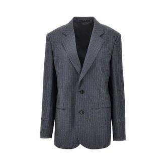 Gucci Pinstriped wool oversized jacket Woman 38