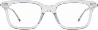 Thom Browne unisex, Accessoires, Gris, Taille: ONE Size Rectangular 51 - Transparent Rx