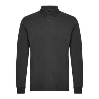 HUGO BOSS Pe Interlock Langarm Poloshirt - - Tops - Herren - Schwarzk - S