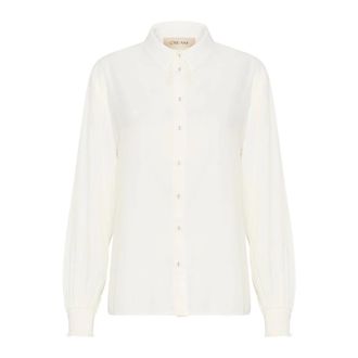 Cream Wei&szlig;e Langarmbluse - - Blouses & Shirts - Damen - Wei&szlig; - XL