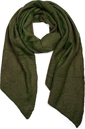 styleBREAKER &Eacute;charpe tiss&eacute;e douce unie pour femmes en forme asym&eacute;trique, ch&acirc;le dhiver chaud uni 01017118, Olive