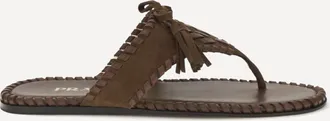 Prada Thong Sandals with tassels Female 40