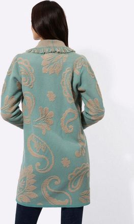 Cr&eacute;ation L Strickjacke Jacquard-Strickjacke Langarm Feinstrick