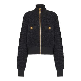 Balmain Bomberjacke aus Tweed - - Jackets - Damen - Schwarzk - S