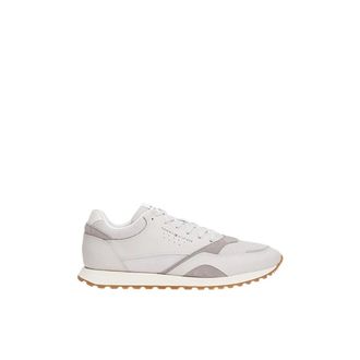Tommy Jeans Graue Leder Mesh Sneakers - - Shoes - Herren - Wei&szlig; - 43 EU