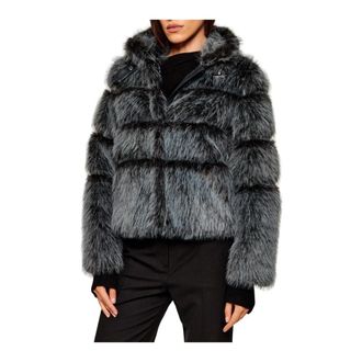 Patrizia Pepe Giubbotto Fluffy Corto - - Jackets - Damen - Blau - XL