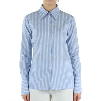 Pinko Pinko, Femme, Blouses et Chemises, Multicolore, Taille: 40 FR Chemise en coton ray&eacute;